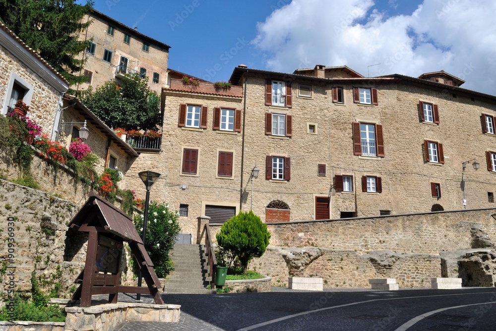 Foto Stock Borgo dei Cartai - Subiaco - Roma - Lazio - Italia | Adobe Stock