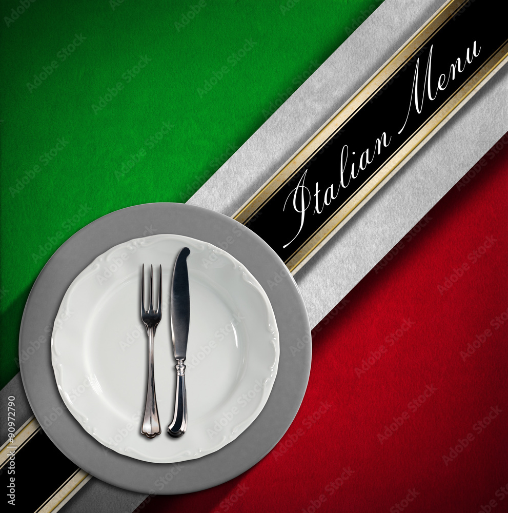 Italian Restaurant Menu Design / Restaurant menu with green, red and ...