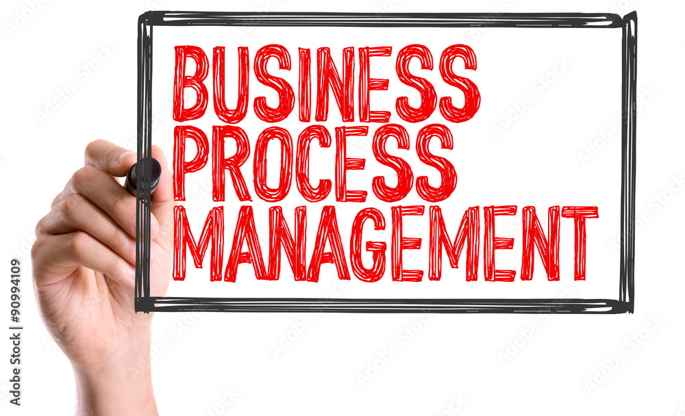 Hand with marker writing the text Business Process Management Stock ...