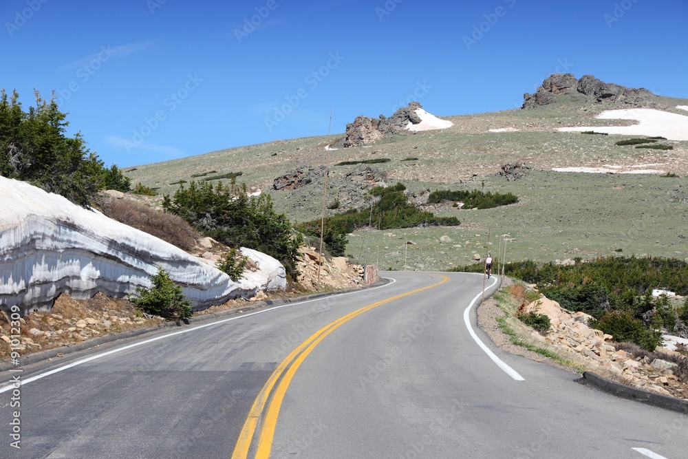 Colorado, USA - Trail Ridge Road in Rocky Mountains Stock Photo | Adobe ...