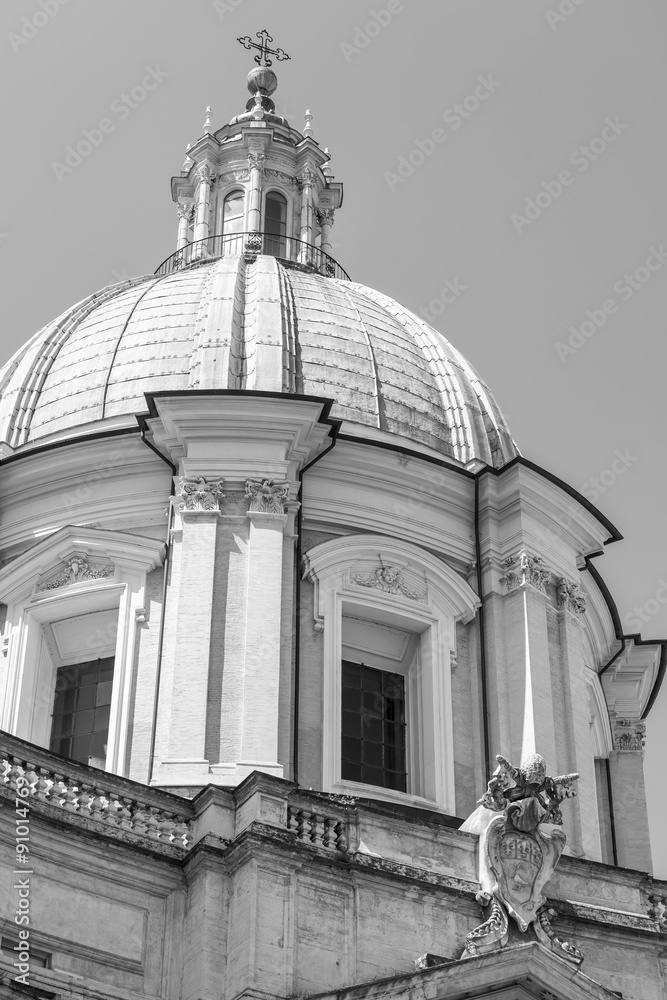 ROME, ITALY, on AUGUST 25, 2015. Sant'-Agnese-in-Agone (ital. S. Agnese ...
