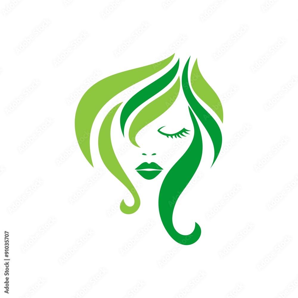 Beauty Face Vector Template Stock Vector | Adobe Stock
