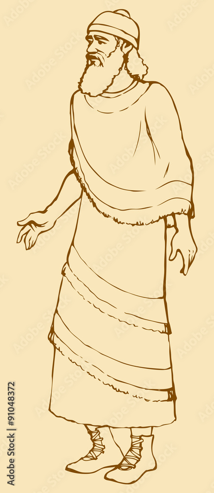 Assyrian, vector illustration Stock Vector | Adobe Stock