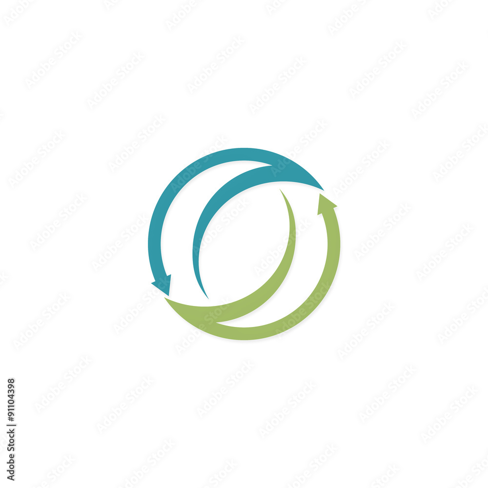 circle colored technology arrow vector logo Stock Vector | Adobe Stock