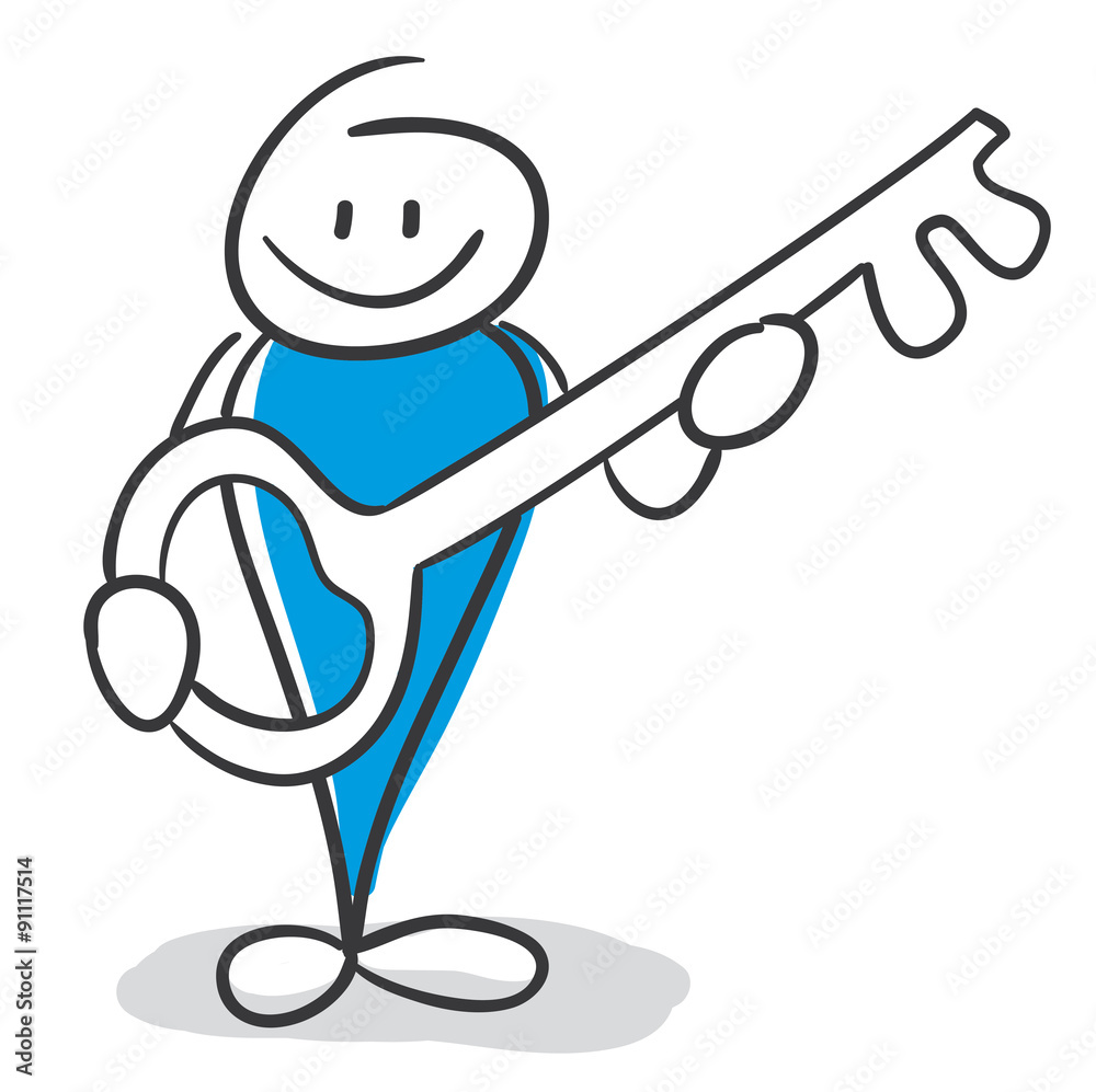 Stick Figure Series Blue Stock-Vektorgrafik | Adobe Stock