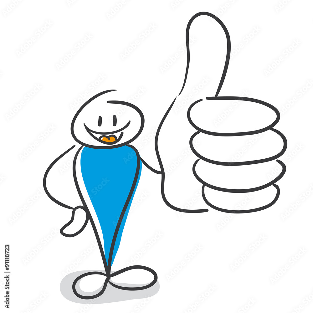 Stick Figure Series Blue Stock-Vektorgrafik | Adobe Stock