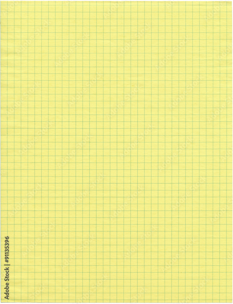 Sheet of Yellow Graph Paper Stock Photo | Adobe Stock