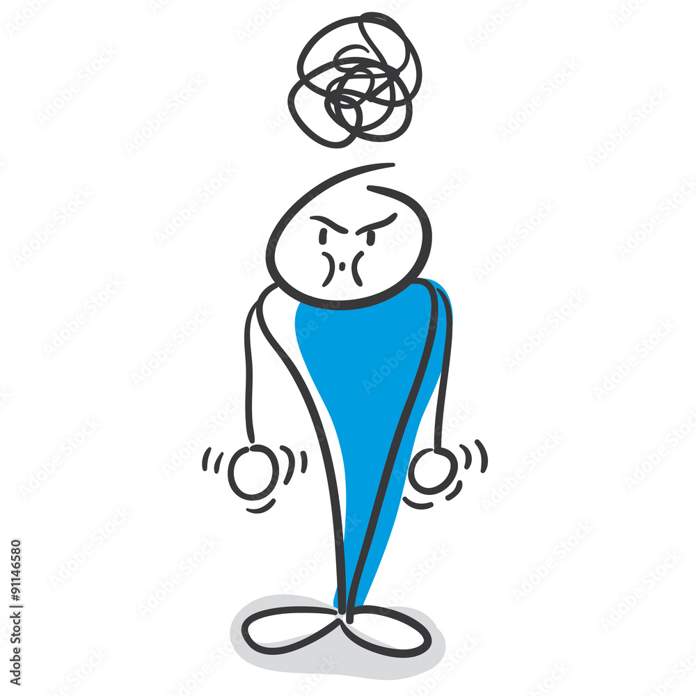 Stick Figure Series Blue Stock-Vektorgrafik | Adobe Stock