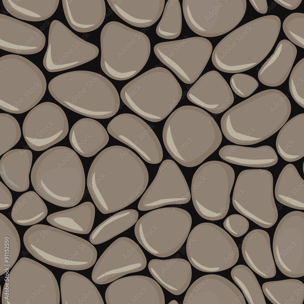 Pebbles seamless pattern. Stone seamless background texture. Grey ...