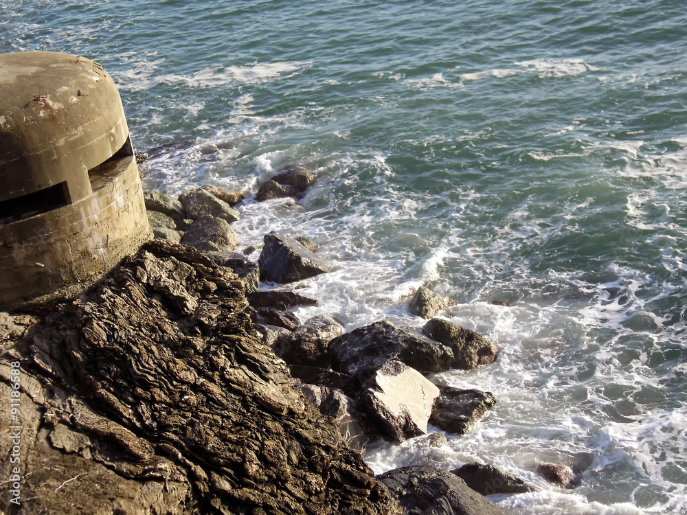 Where history meets nature. German bunker from the Second World War ...