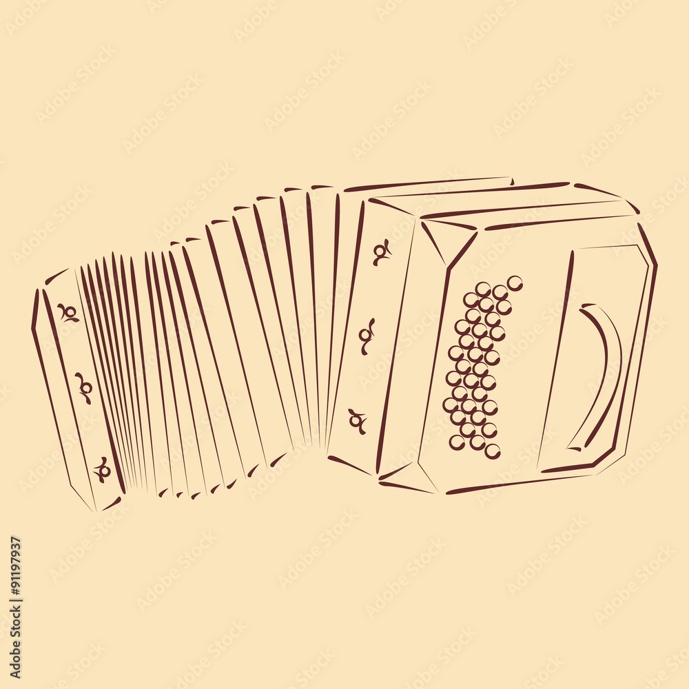 Bandoneon. Stock Vector | Adobe Stock