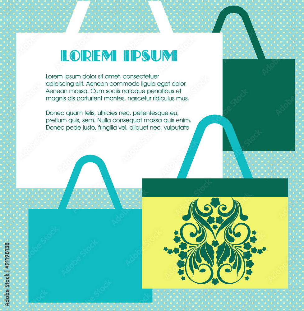 Banner with women's handbags. Ideal for presentations, advertising ...