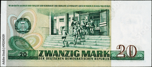 Historische Banknote, DDR, 1975, Zwanzig Mark Stock Photo | Adobe Stock