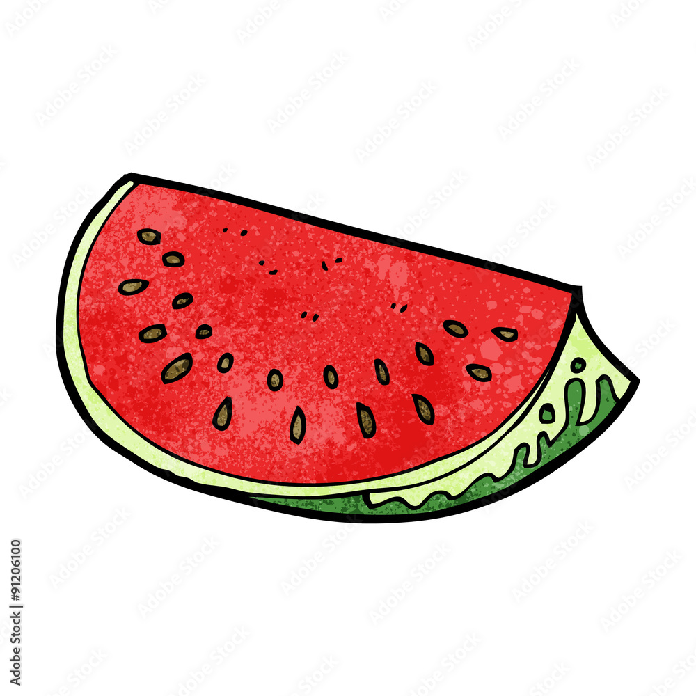 cartoon watermelon slice Stock Vector | Adobe Stock