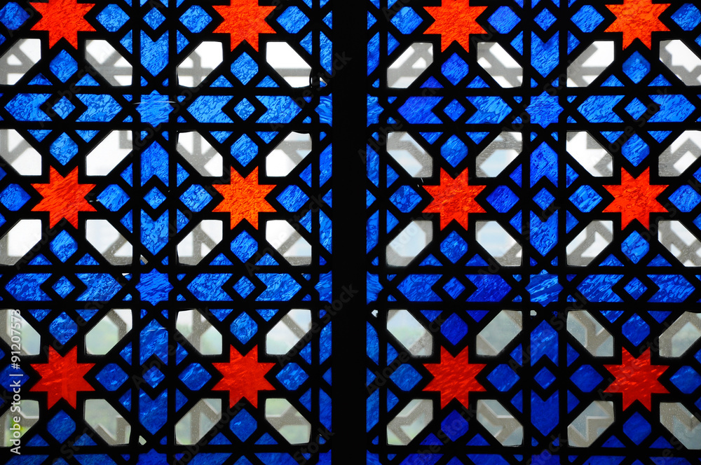 Islamic geometric pattern at Sultan Salahuddin Abdul Aziz Shah Mosque ...