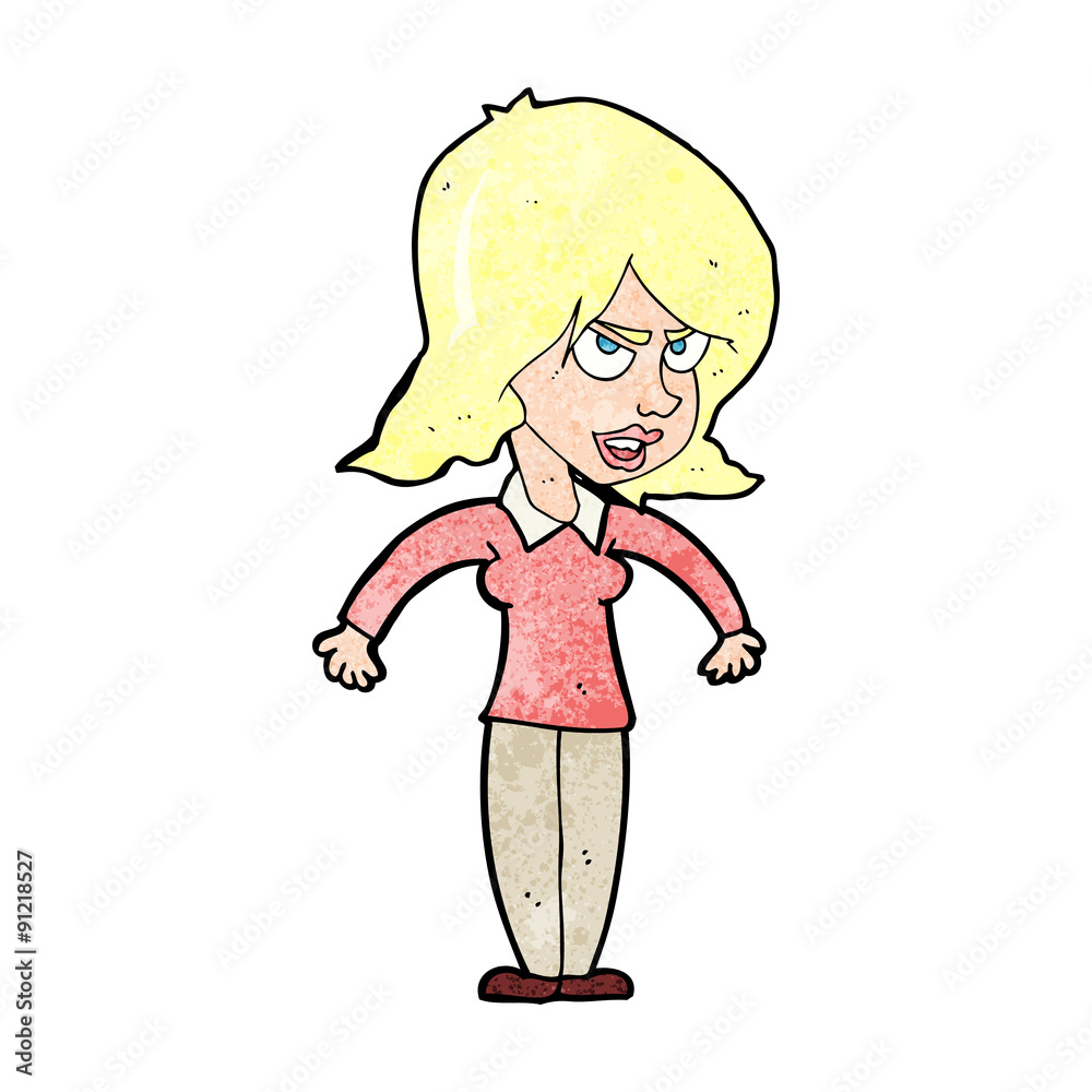 Mean Woman Cartoon