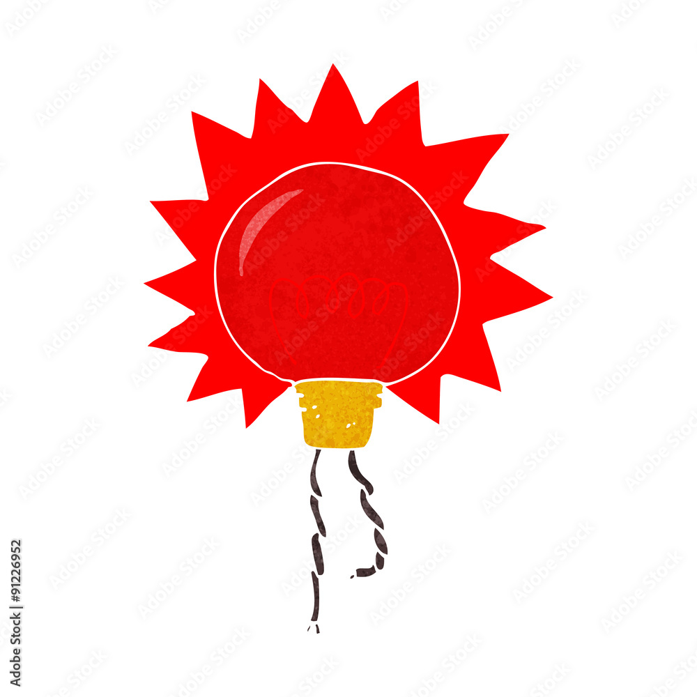 cartoon red light bulb Stock Vector | Adobe Stock