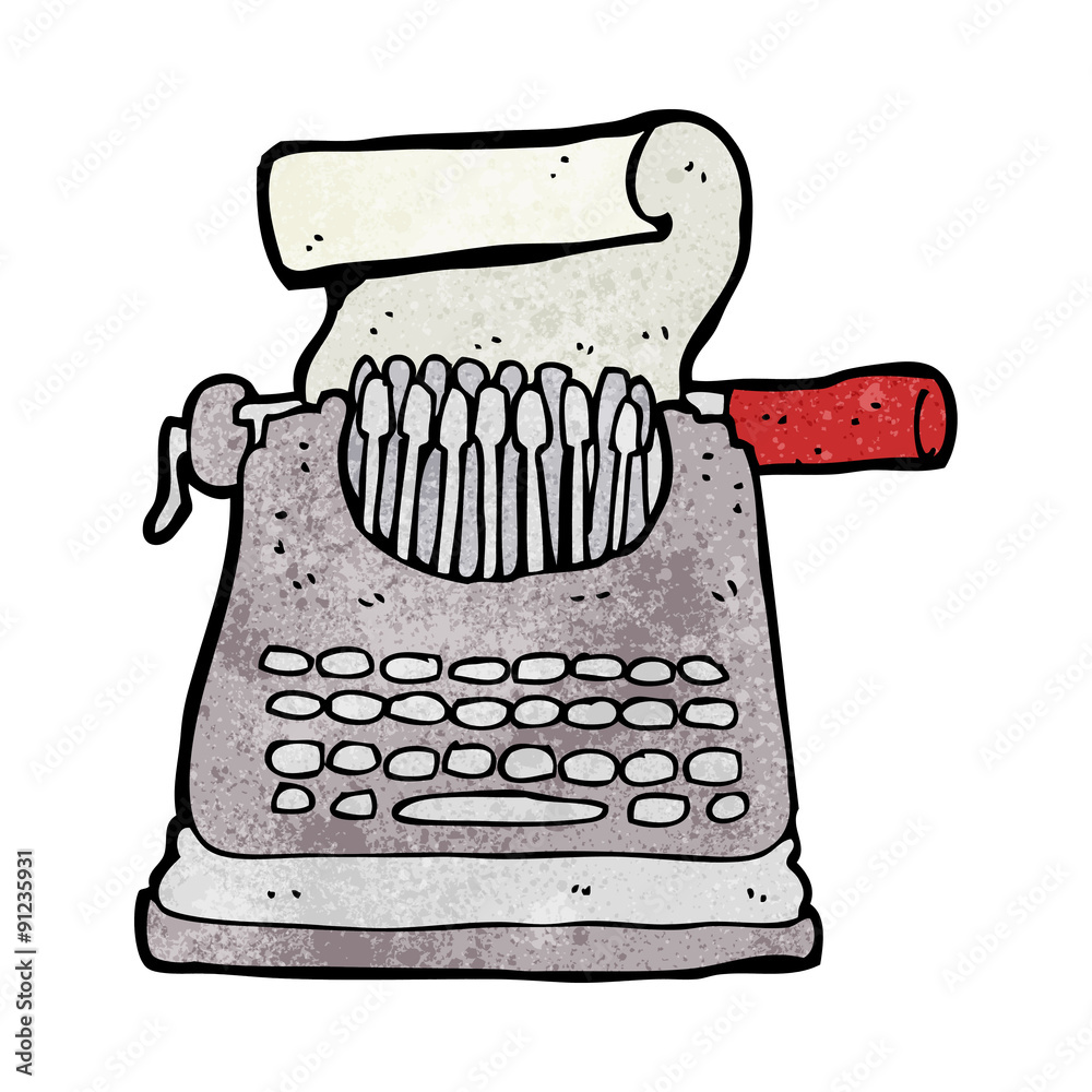 cartoon typewriter Stock Vector | Adobe Stock