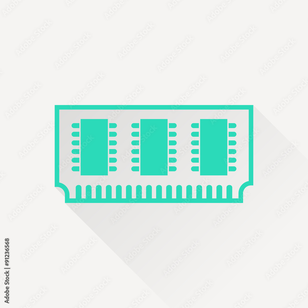 icon of memory chip Stock Vector | Adobe Stock