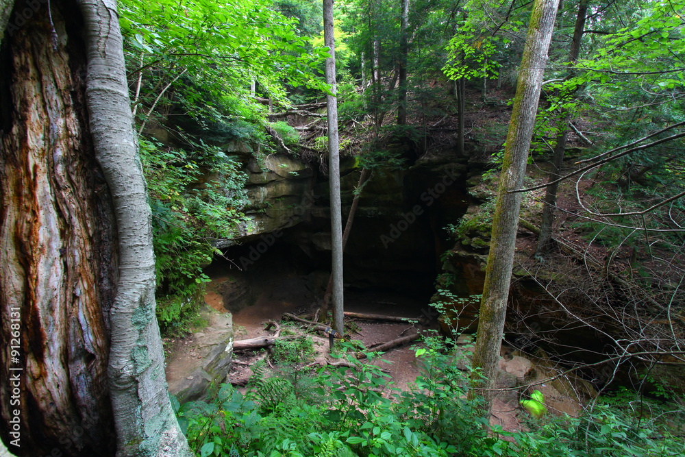 The Ice Box is a circular glacial formation at Turkey Run State Park in ...