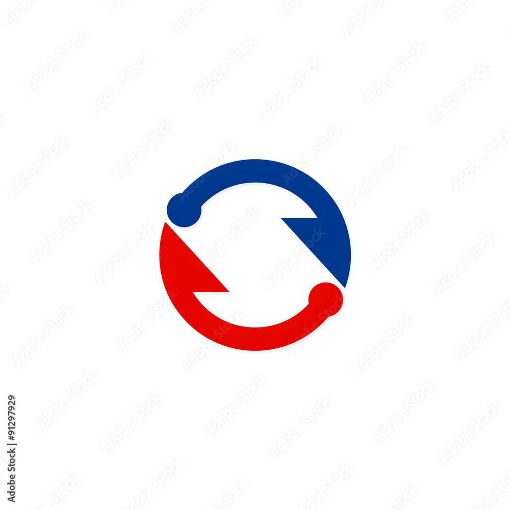 circle arrow colored rond logo Stock Vector | Adobe Stock