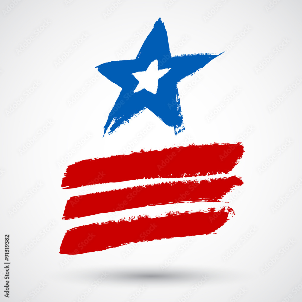 Vintage Stars And Stripes Vector