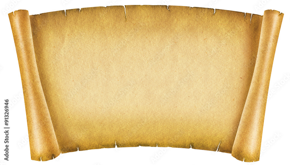 Old paper texture.Antique background scroll for text on white Stock ...