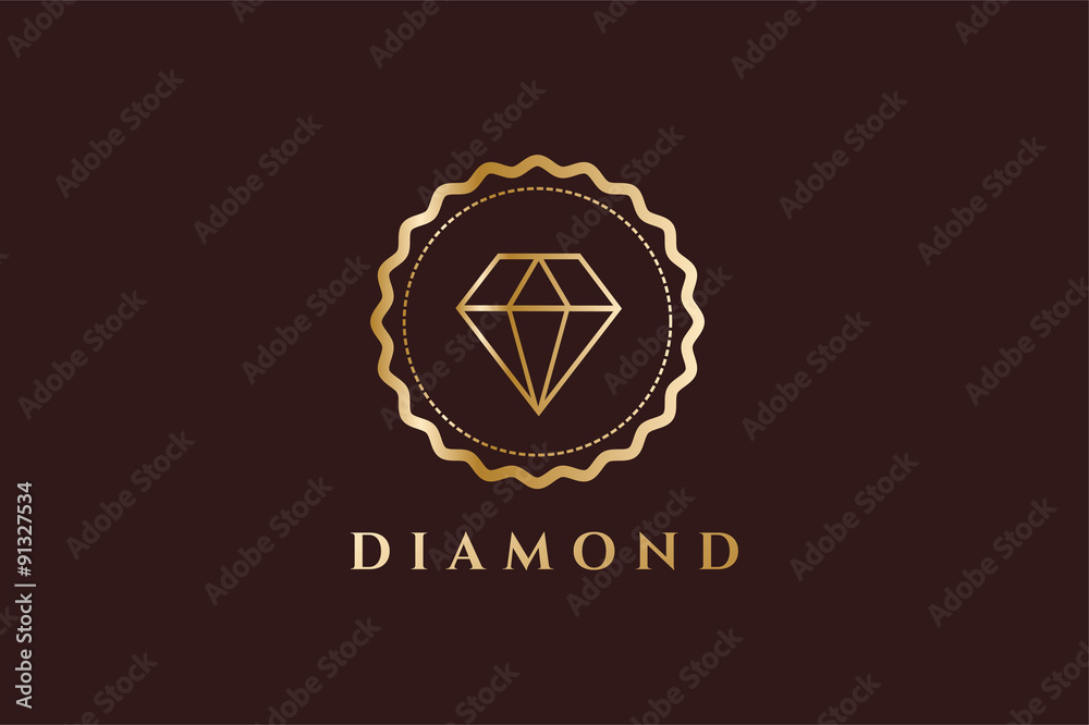 Vintage old diamond logo icon template Stock Vector | Adobe Stock