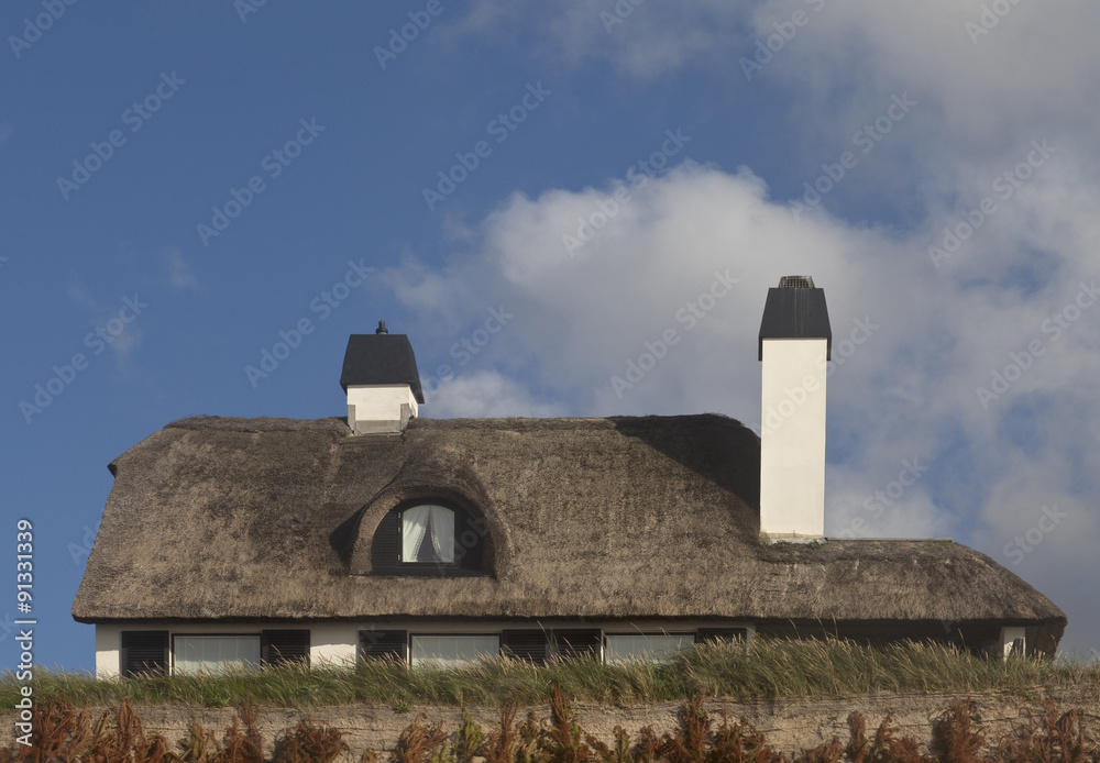 Thatched Roof. A traditional old summer house complete with thatch roof ...