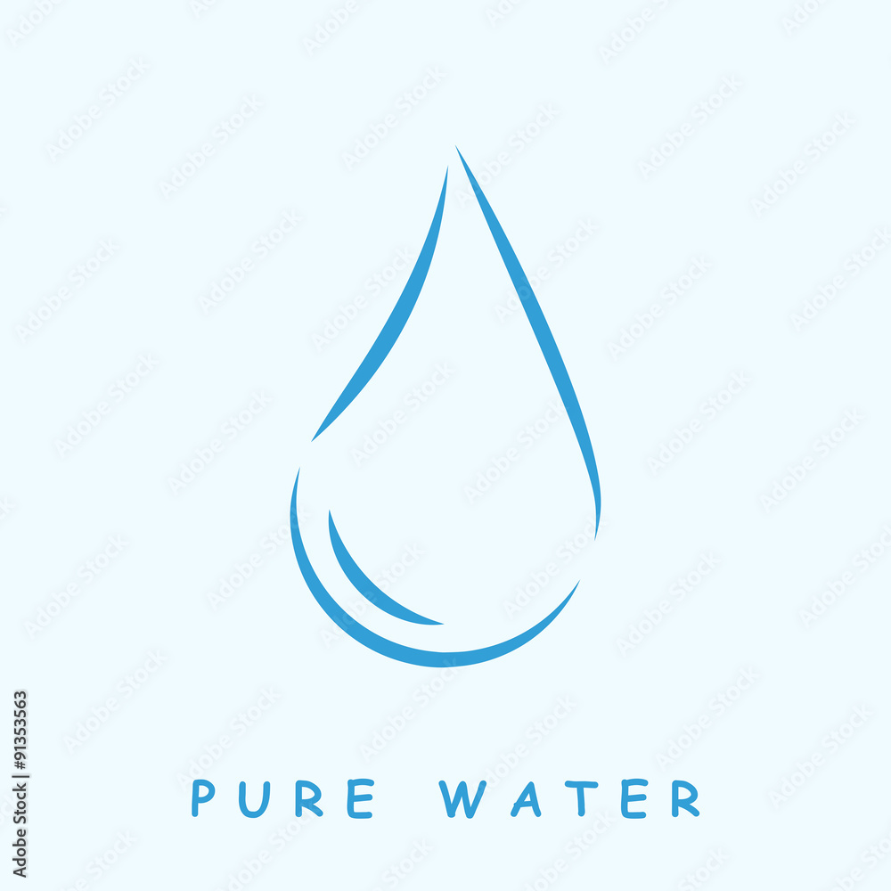 Pure water logo Stock Vector | Adobe Stock