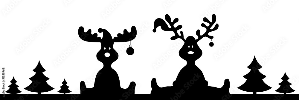 Weihnachten Elche Stock Vector | Adobe Stock