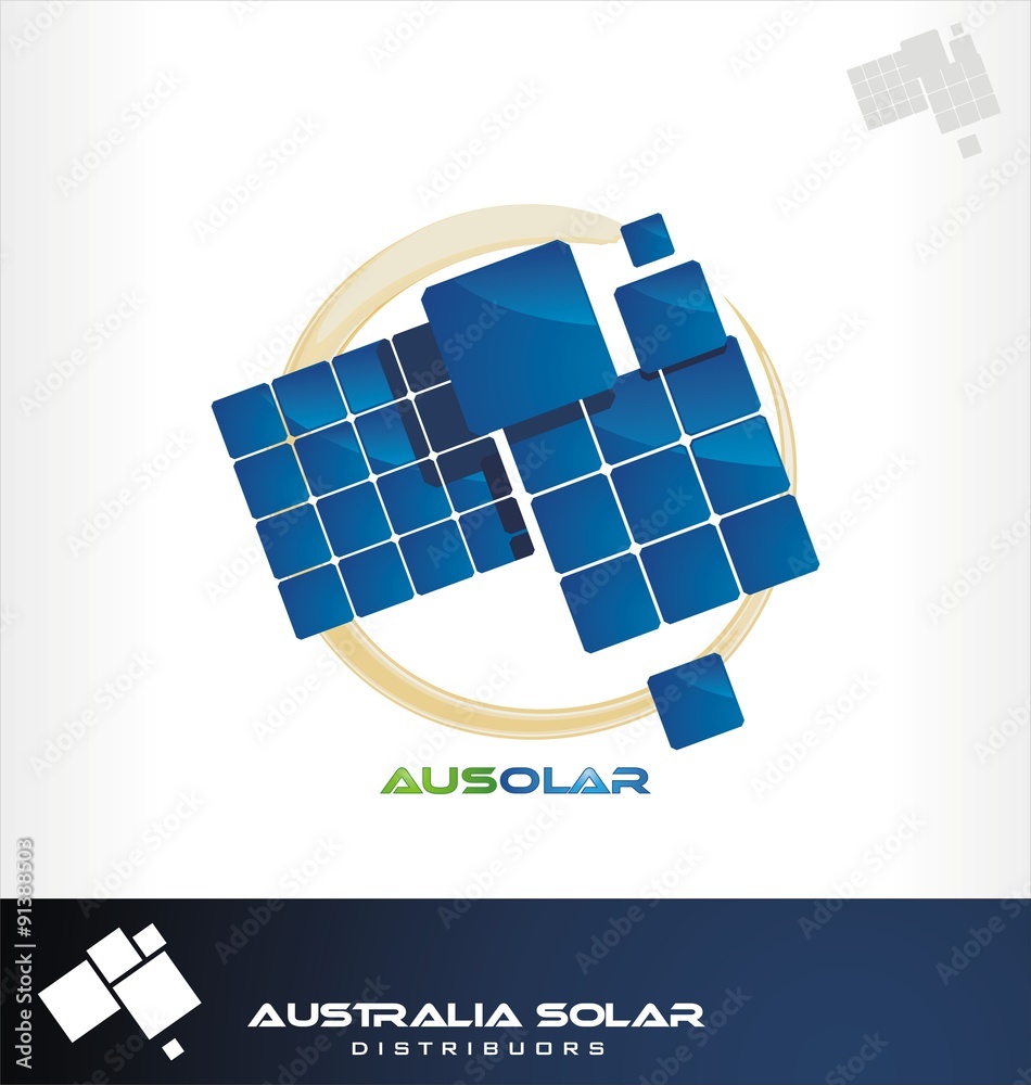 Solar panel in Australia form, solar panel, solar energy. Solar symbols ...