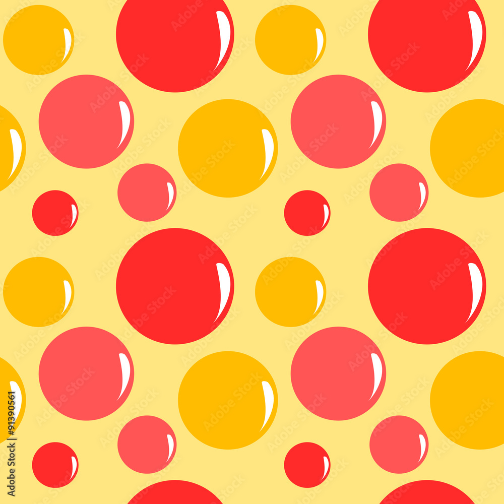 colorful cartoon bubbles seamless vector pattern background ...