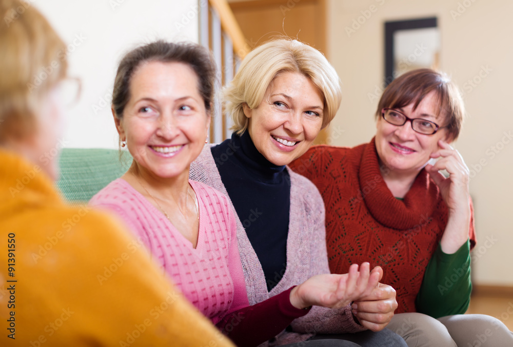 Happy senior friends Stock Photo | Adobe Stock