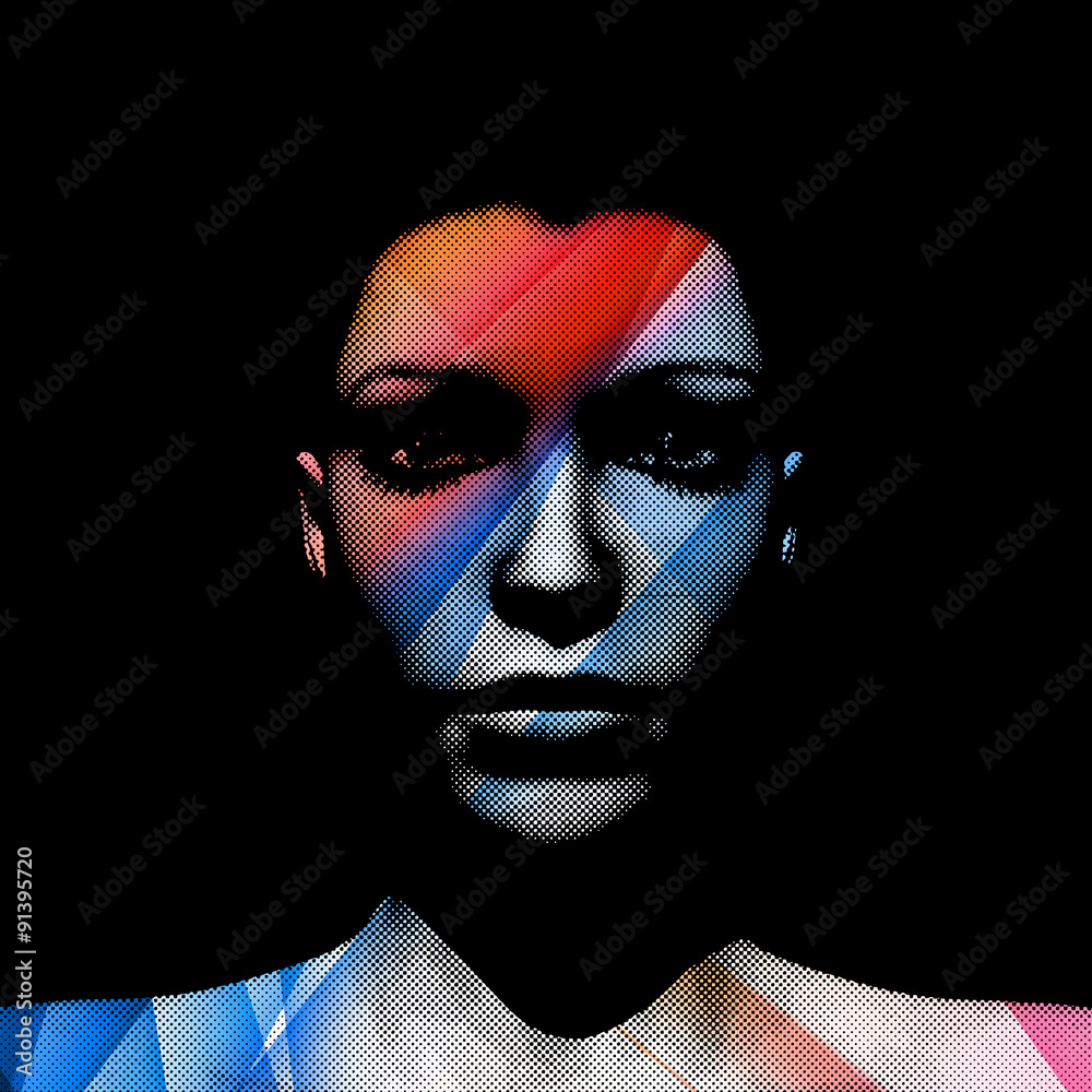 Woman face cover easy all editable Stock Vector | Adobe Stock