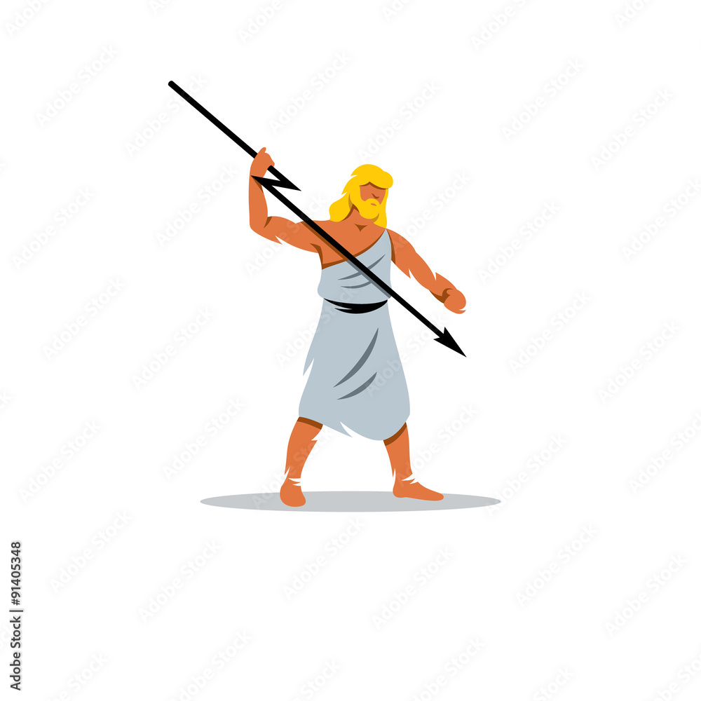 Zeus sign. In Greek mythology, king of gods, people, sky, weather, fate ...