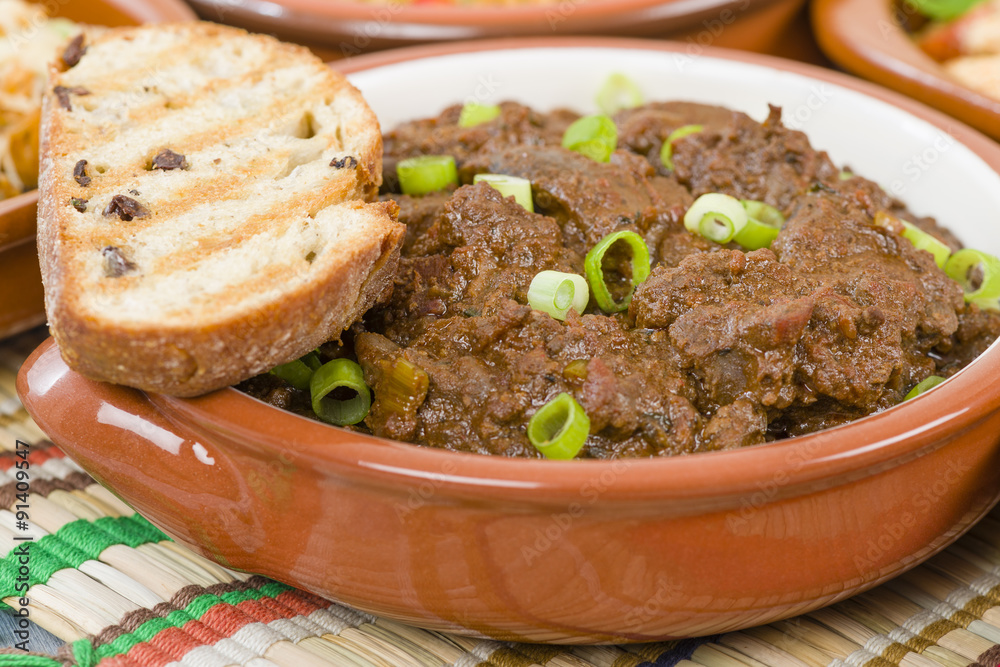 Higados de Pollo - Chicken livers with chorizo & spring onions finished ...