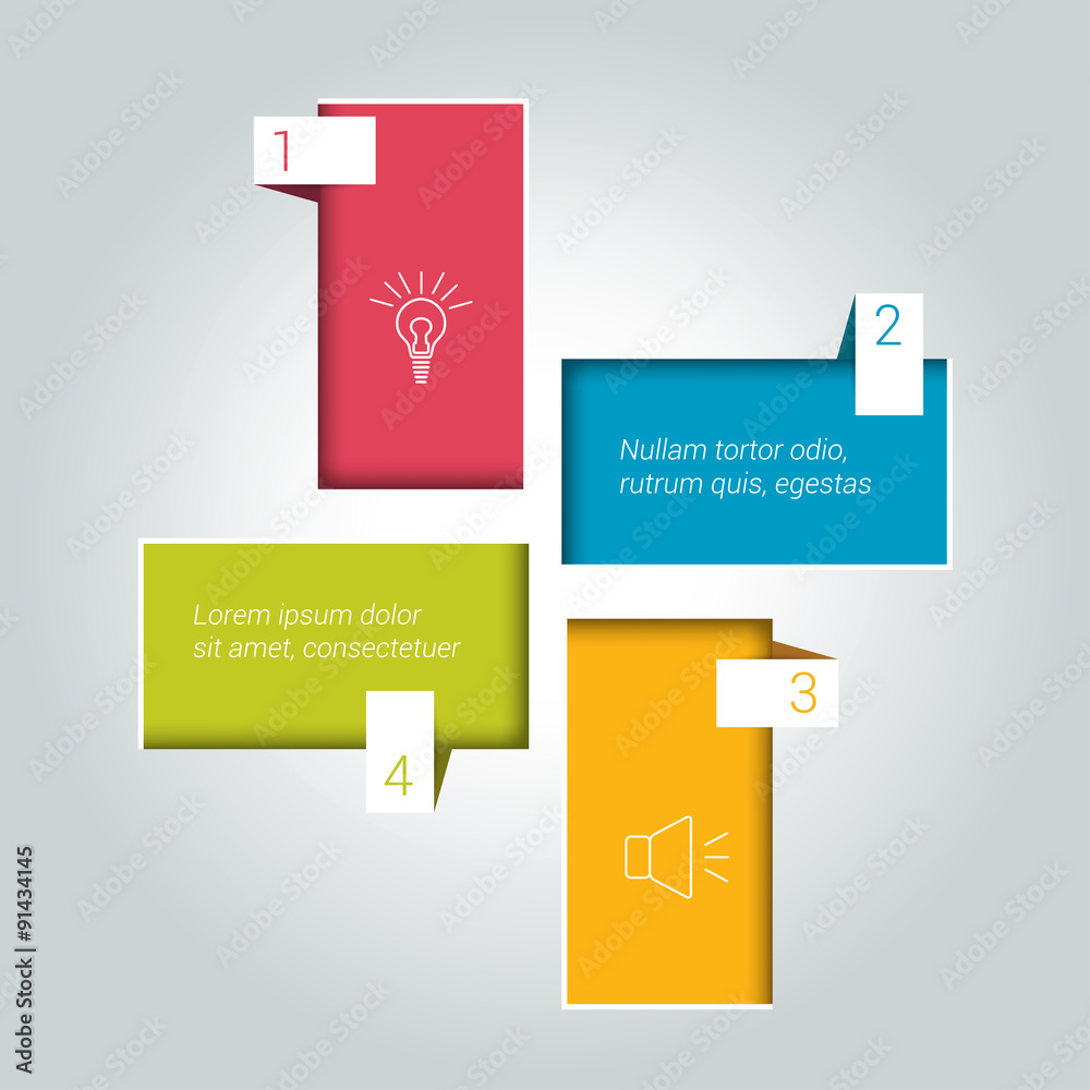 Four steps arrow scheme, chart, diagram, module. Stock Vector | Adobe Stock