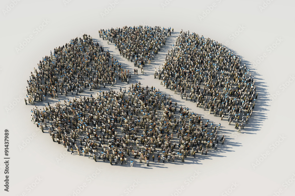 diagram of crowds Stock Illustration | Adobe Stock