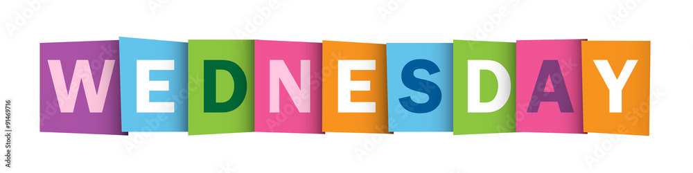 DAYS OF THE WEEK Vector Letter Icons (WEDNESDAY) Stock Vector | Adobe Stock