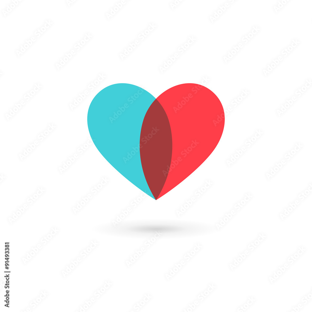 Heart symbol logo icon design template. May be used in medical, Stock ...
