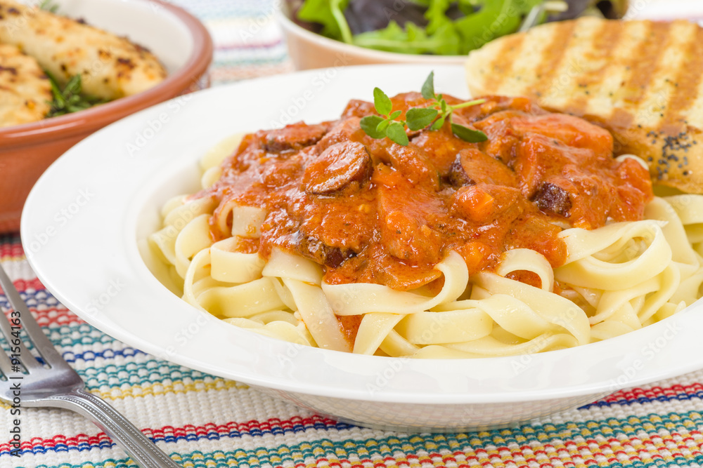 Szekely Gulyas - Hungarian goulash with pork sausage and sour cream on ...
