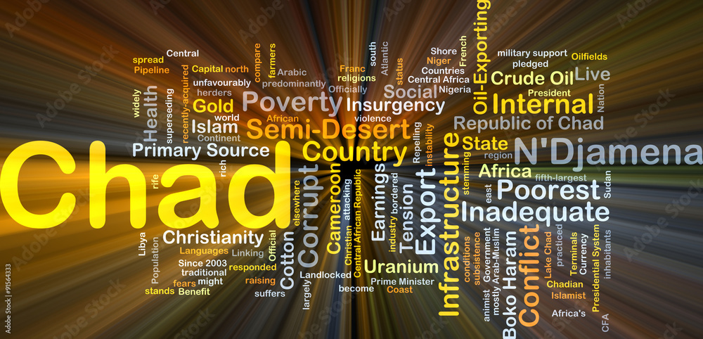 Chad background concept glowing Stock Illustration | Adobe Stock