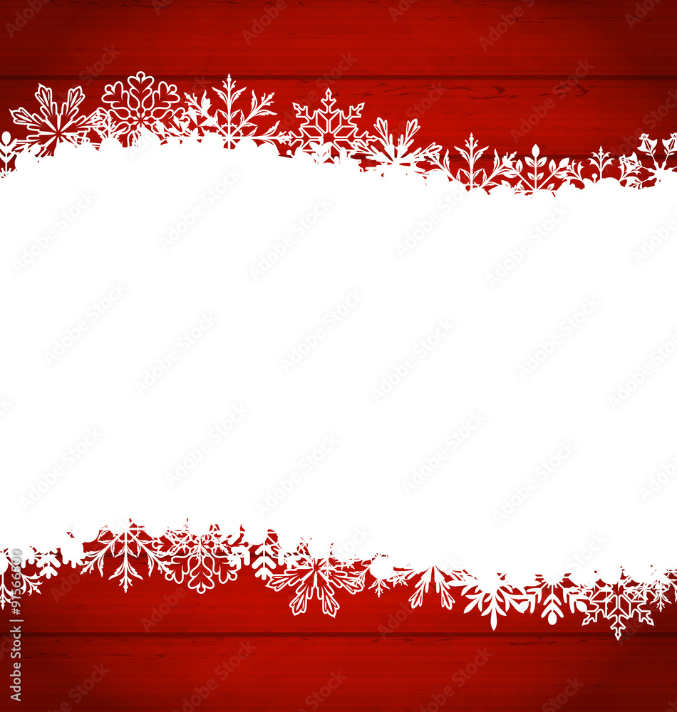 Christmas frame made of snowflakes with copy space for your text Stock ...