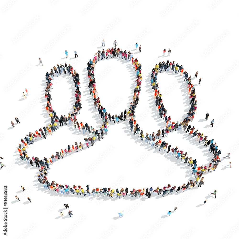 people shape man cartoon crowd Stock Illustration | Adobe Stock