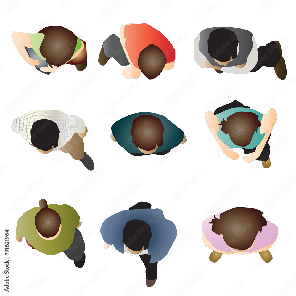 People Top View Sitting