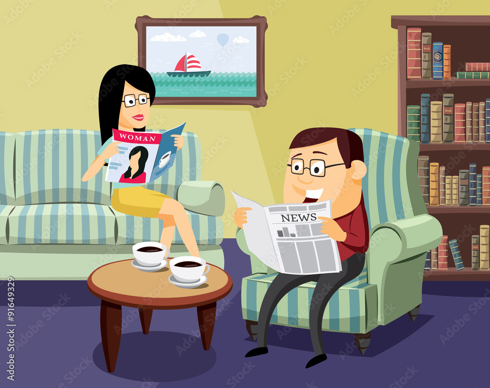 Reading Magazine Clipart