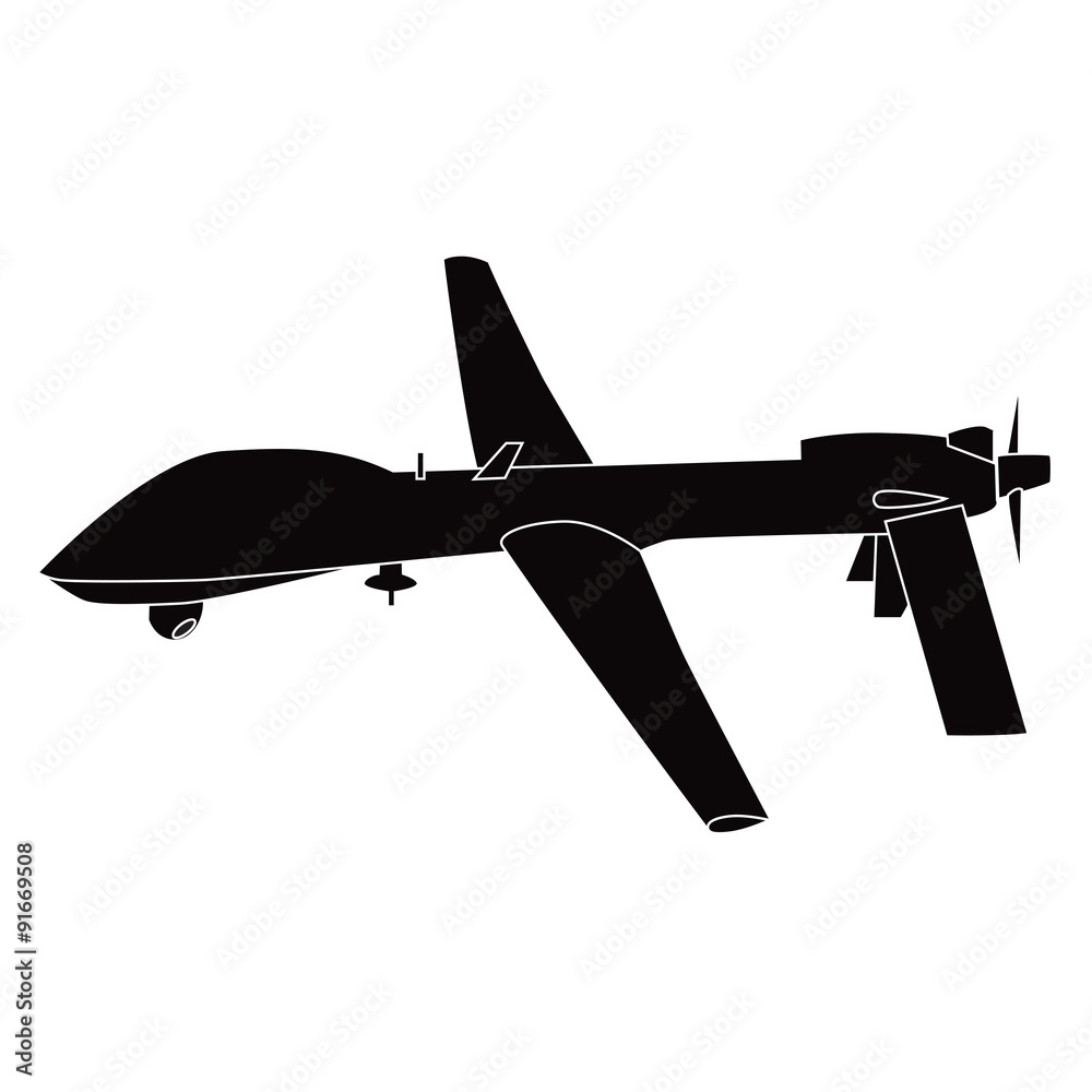 vector image of military drone. remote aircraft. Stock Vector | Adobe Stock