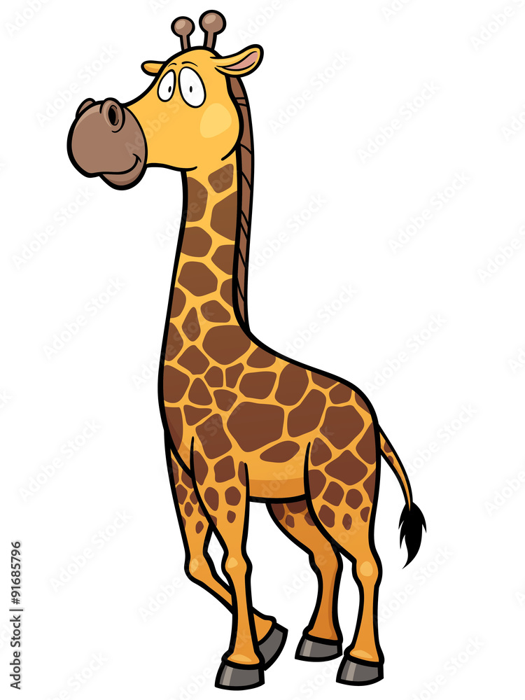 Vector illustration of giraffe cartoon Stock Vector | Adobe Stock