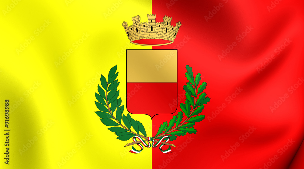 Flag of Naples, Italy. Stock Illustration | Adobe Stock